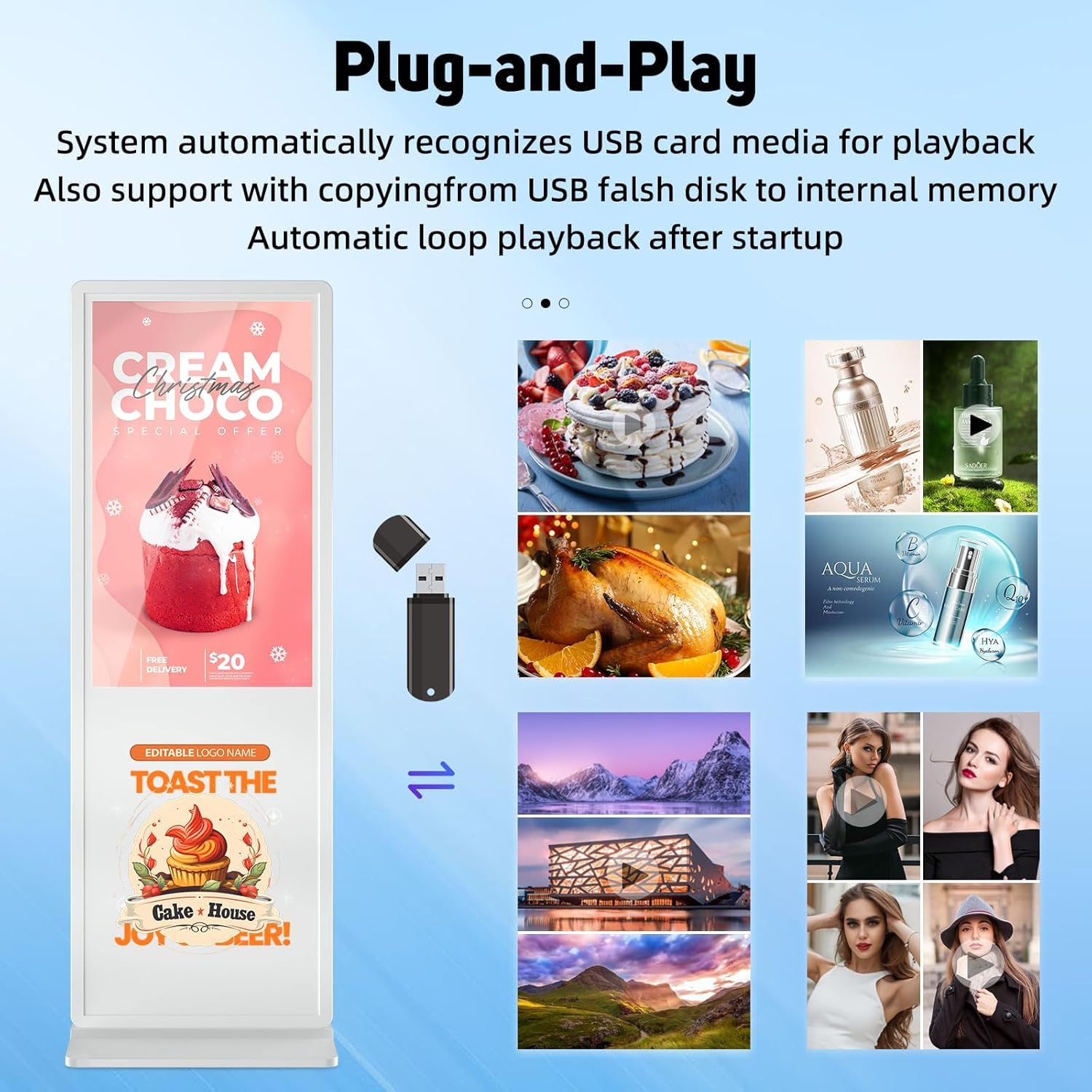 Your store. Vertical Digital Display Kiosk Floor standing, LCD ...